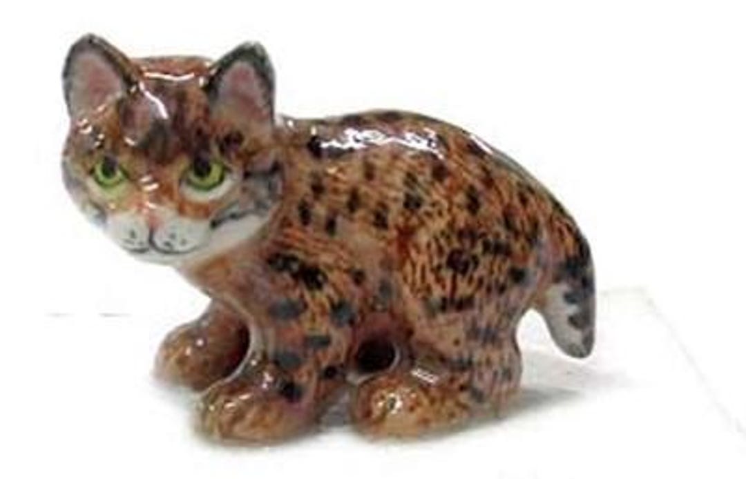 Hand-painted Miniature Porcelain Bobcat Kitten 28754 - Etsy