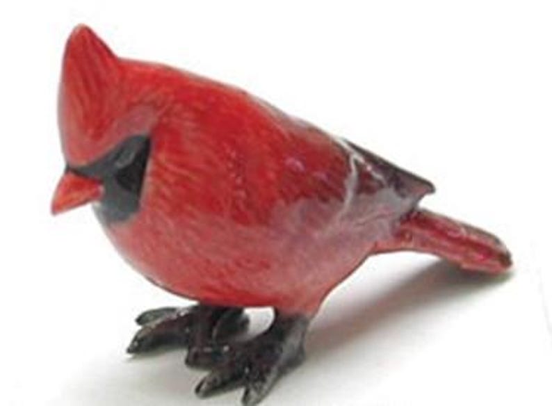 Hand-painted Miniature Porcelain Red Cardinal 28780 - Etsy
