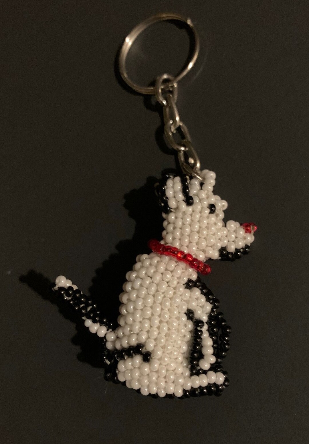 Hand-beaded Puppy Dog Key Ring Zipper Pull Purse Fob 28547 - Etsy