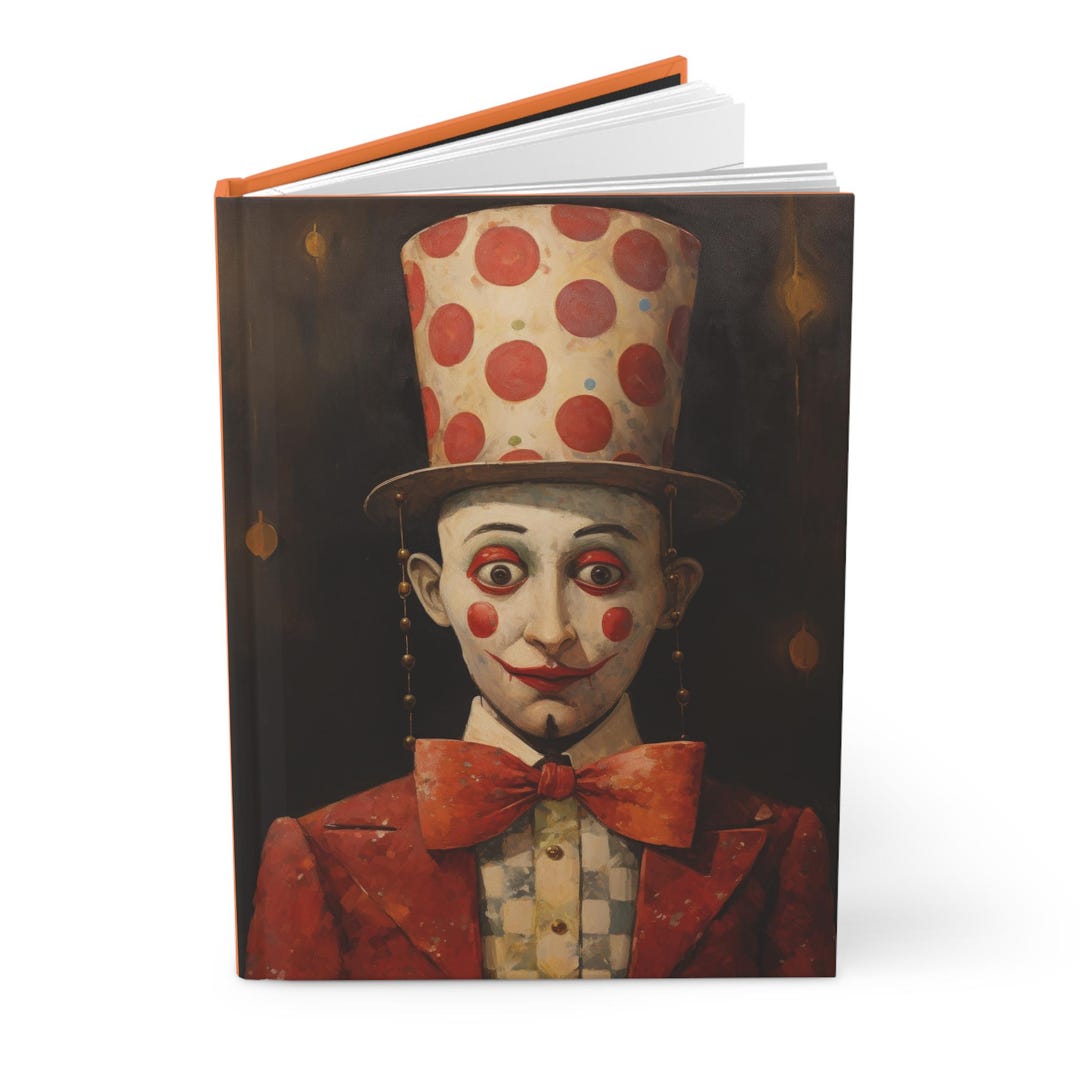 Vintage Circus Clown Hardcover Journal, Notebook, Lined Pages - Etsy