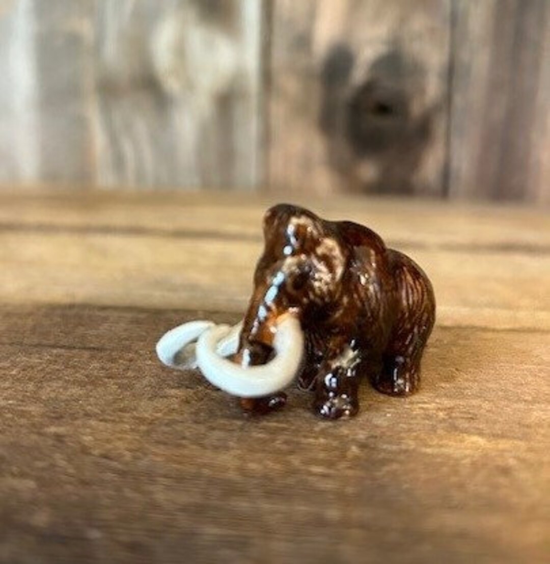 Hand-painted Miniature Porcelain Wooly Mammoth 28524 - Etsy