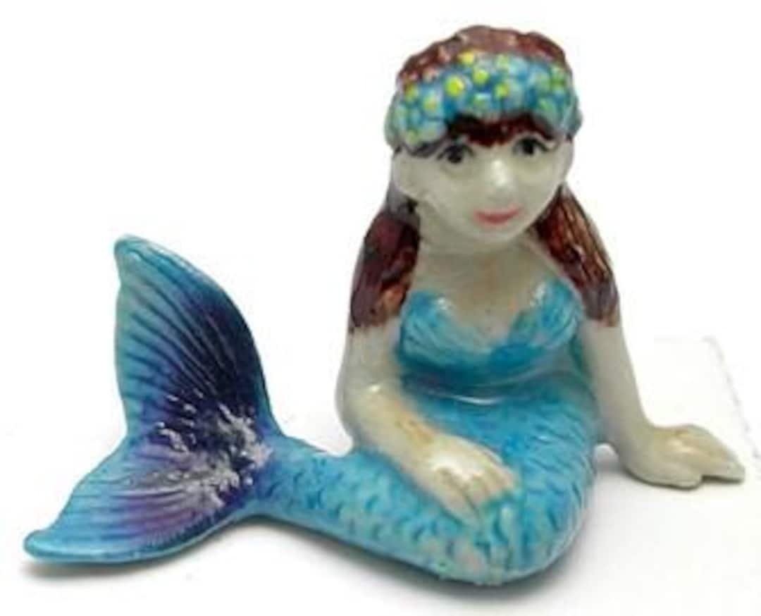 Miniature Hand-painted Porcelain Mermaid for Dollhouse, Diorama, Game ...