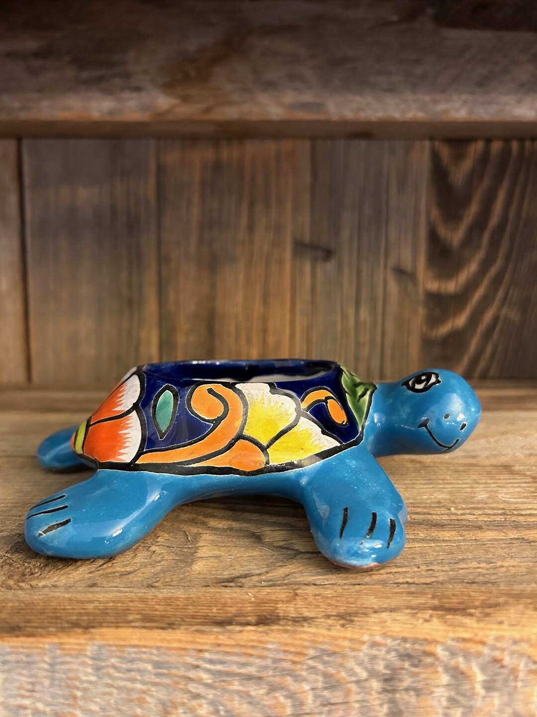 Hand-painted Talavera Sea Turtle Planter Pot 30445 - Etsy