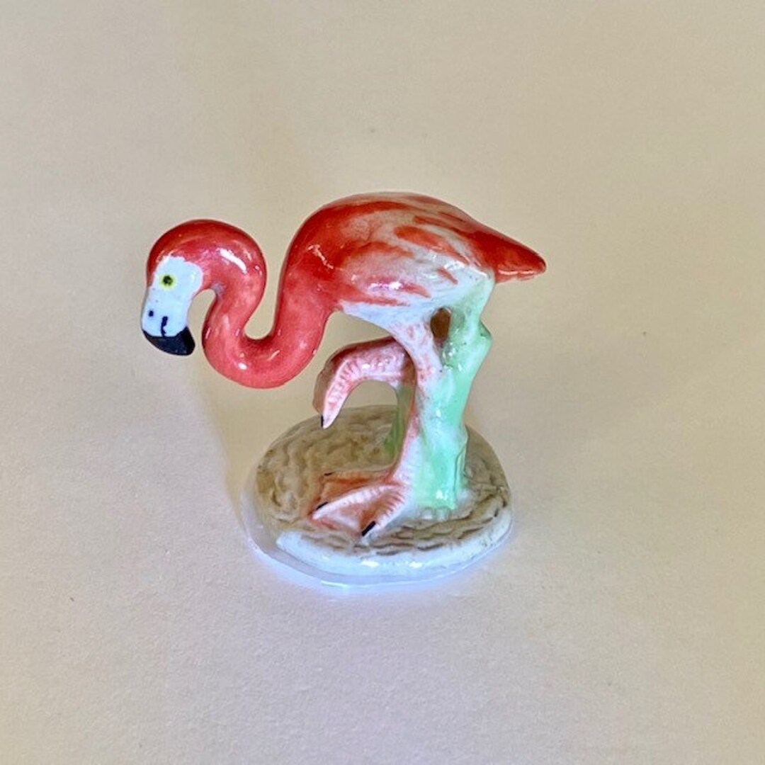 Hand-painted Miniature Porcelain Pink Flamingo 28376 - Etsy