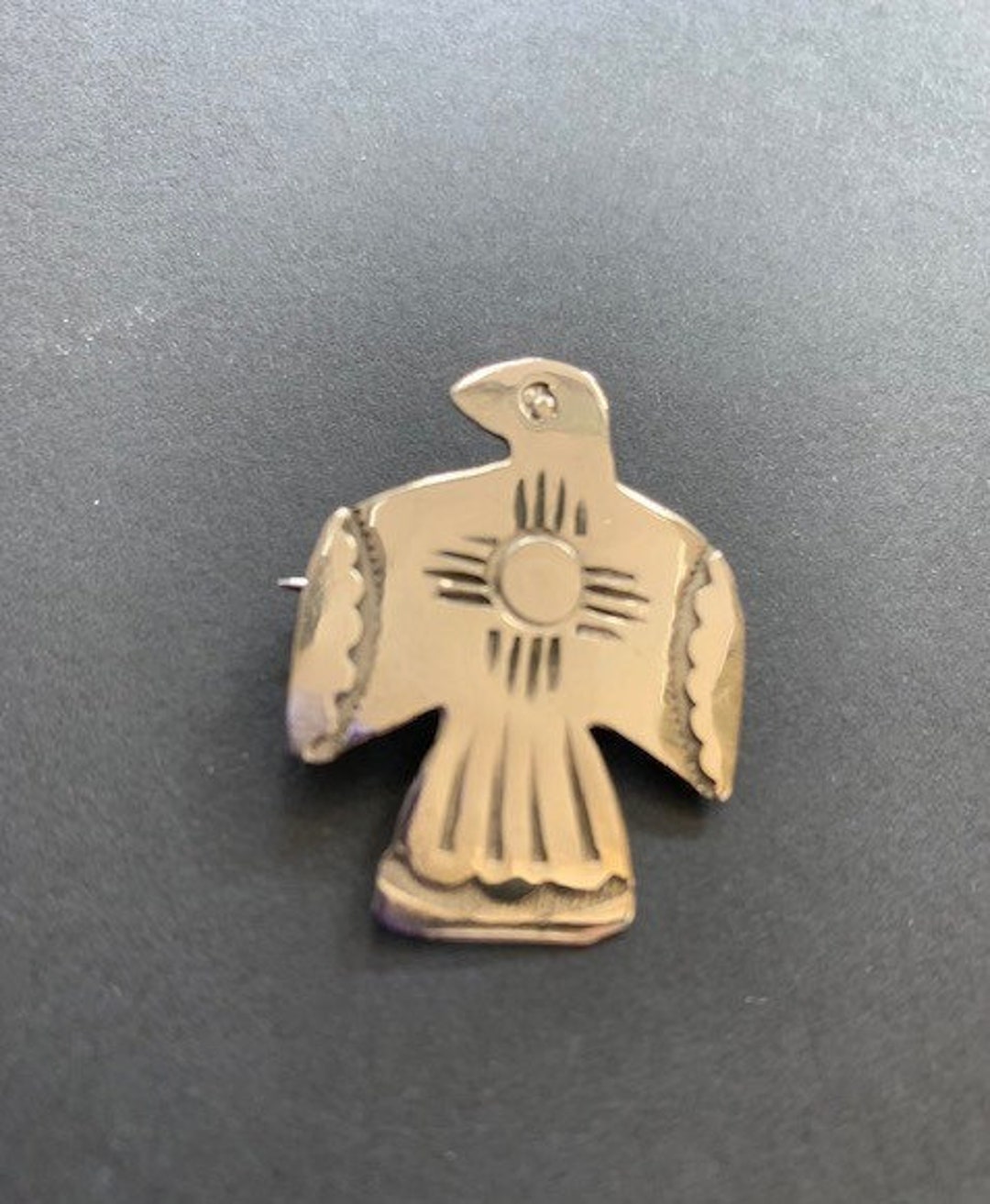Navajo-crafted Pin Brooch of a Thunderbird Alpaca Silver 26528 - Etsy