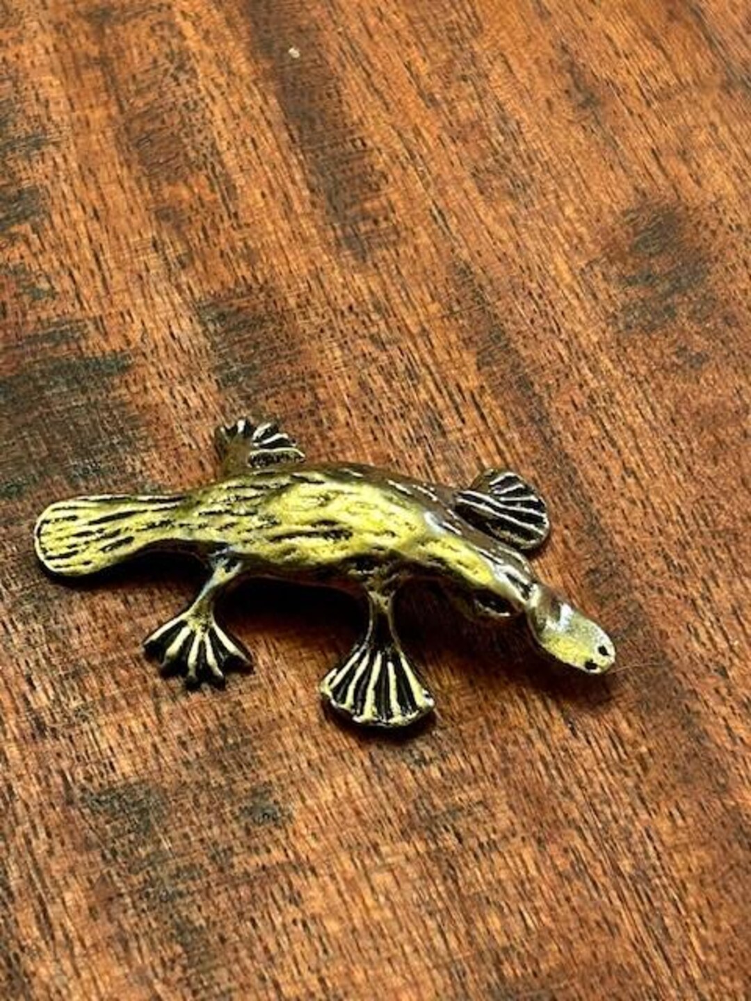 Miniature Brass Platypus Figurine for Dollhouse, Diorama or Board Game ...