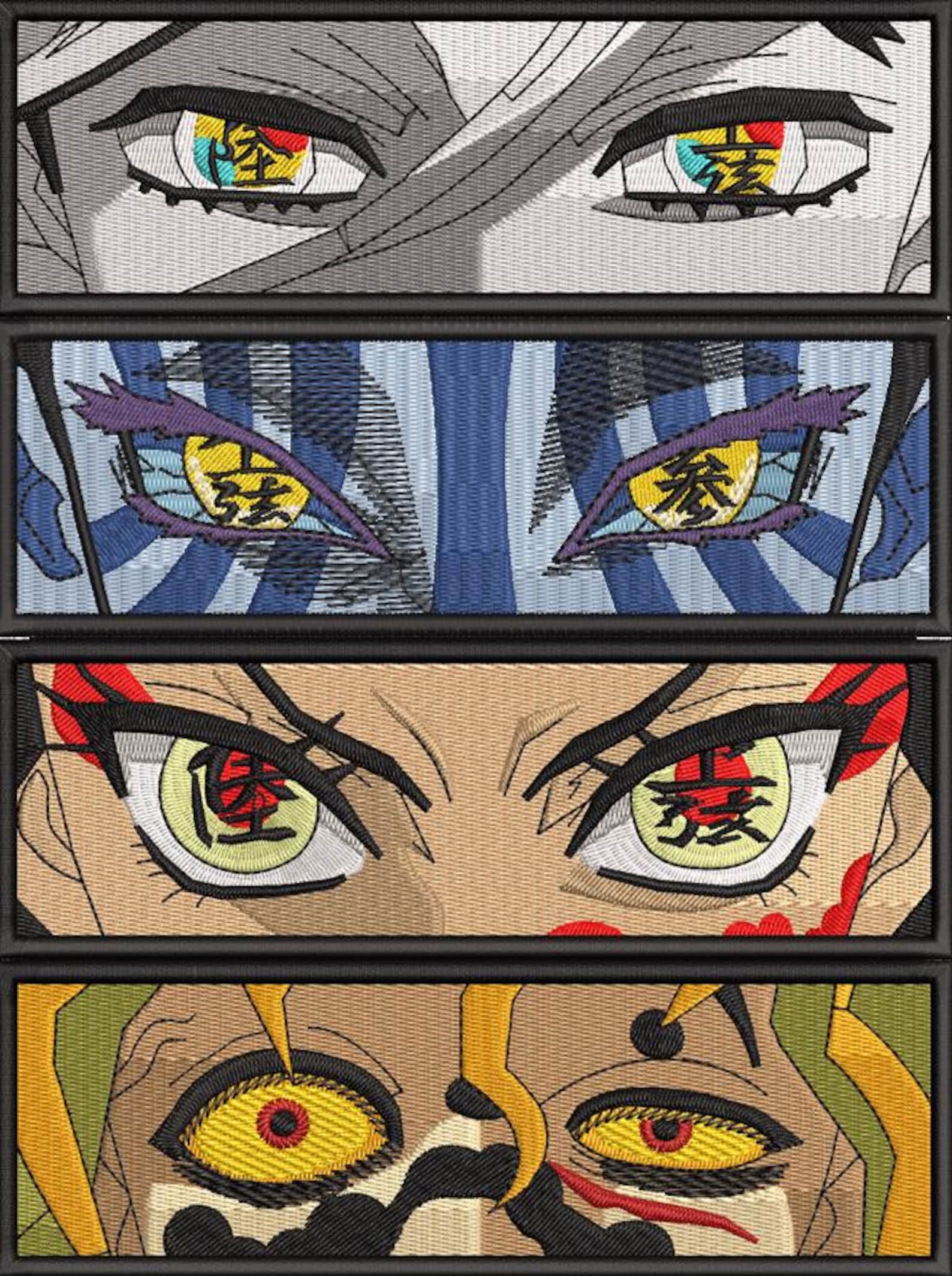 Demon Slayer Upper Moons Embroidery Bundle - Etsy