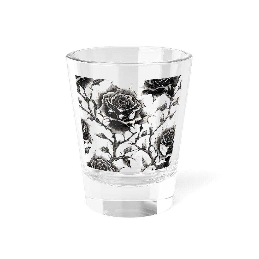 Black Roses Shot Glass - Etsy