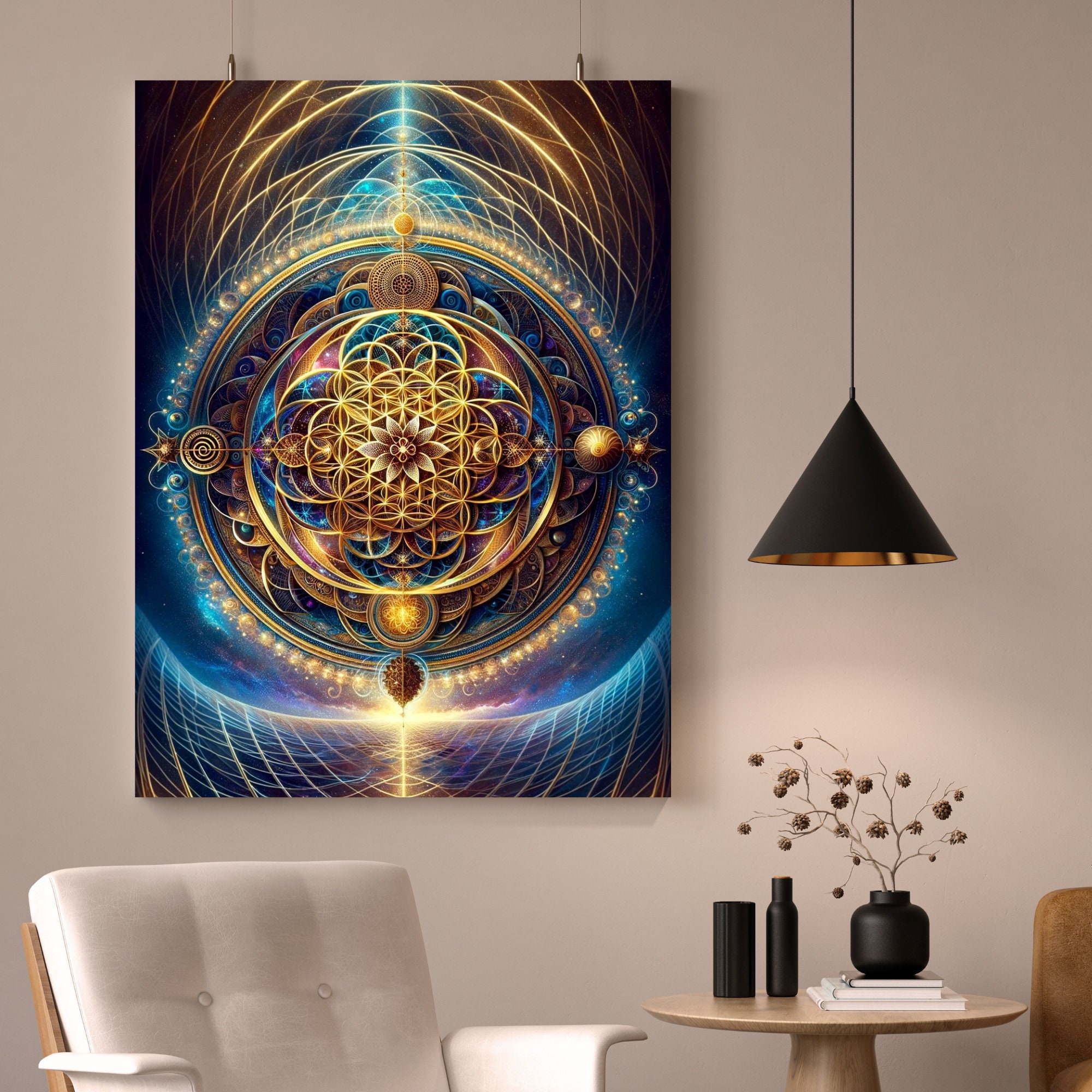 Sacred Geometry Spiritual Art Cosmic Mandala, Energy Fields, Fractal ...