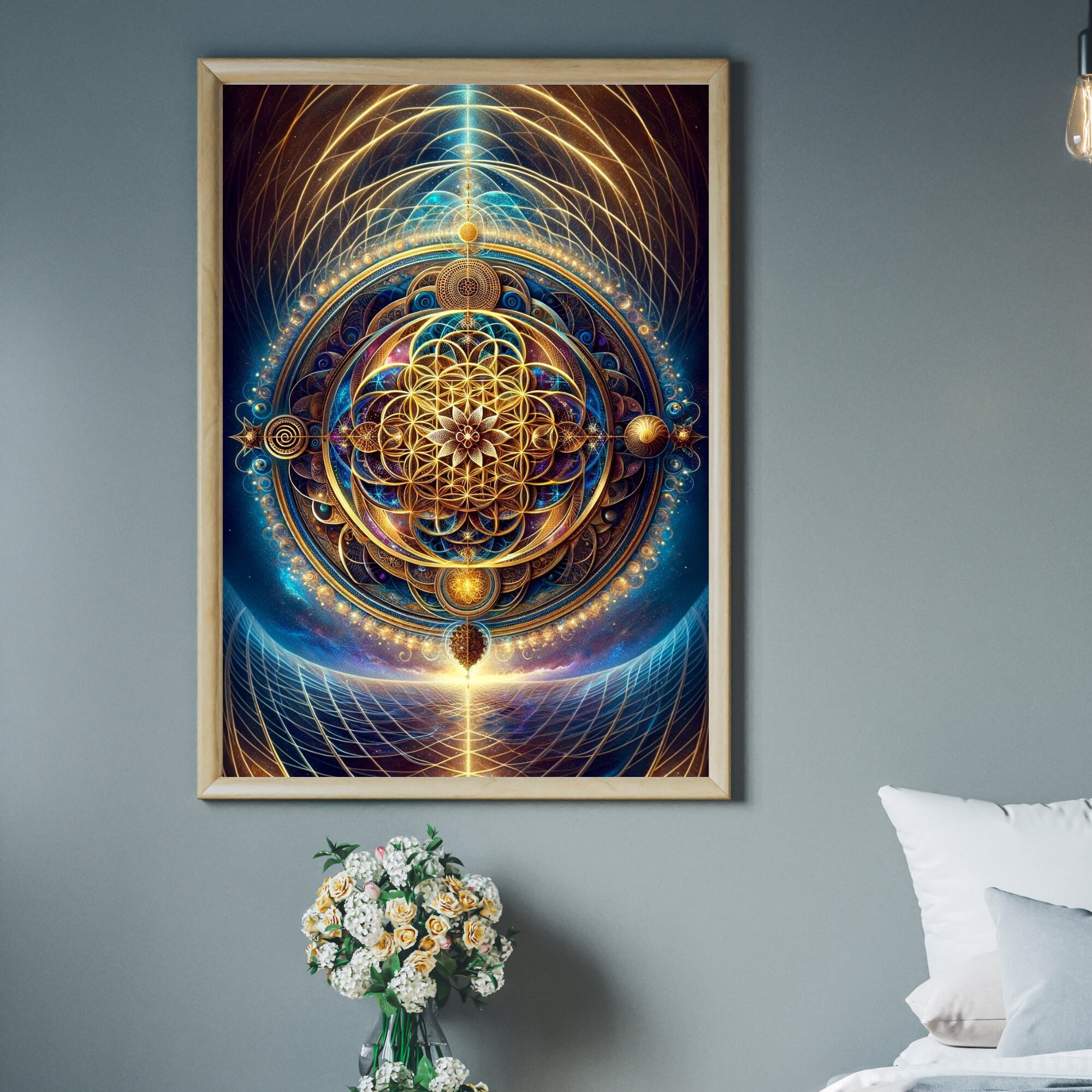 Sacred Geometry Spiritual Art - Cosmic Mandala, Energy Fields, Fractal ...