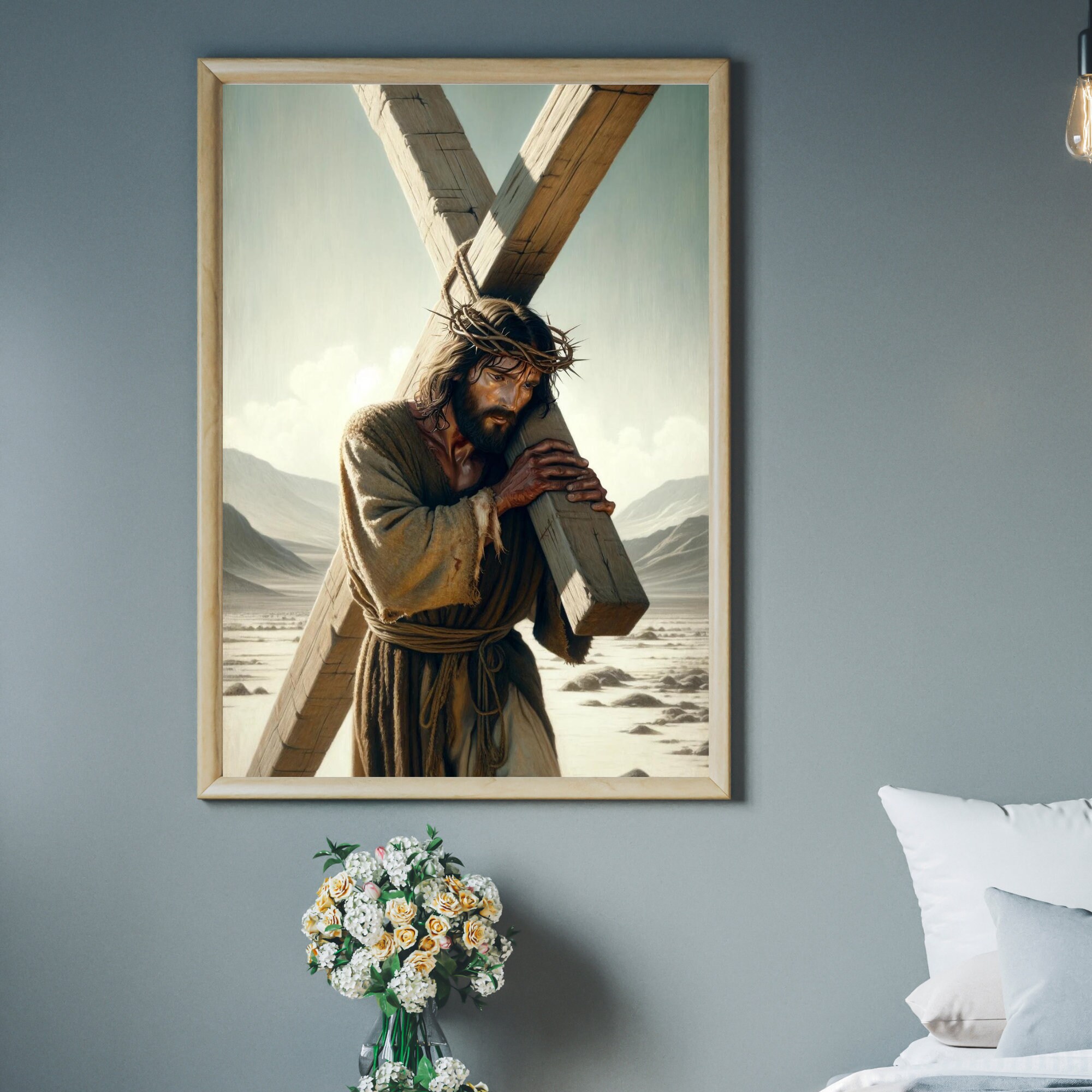 Jesus Christ's Sacrifice: Inspirational Digital Art Print of Christ ...