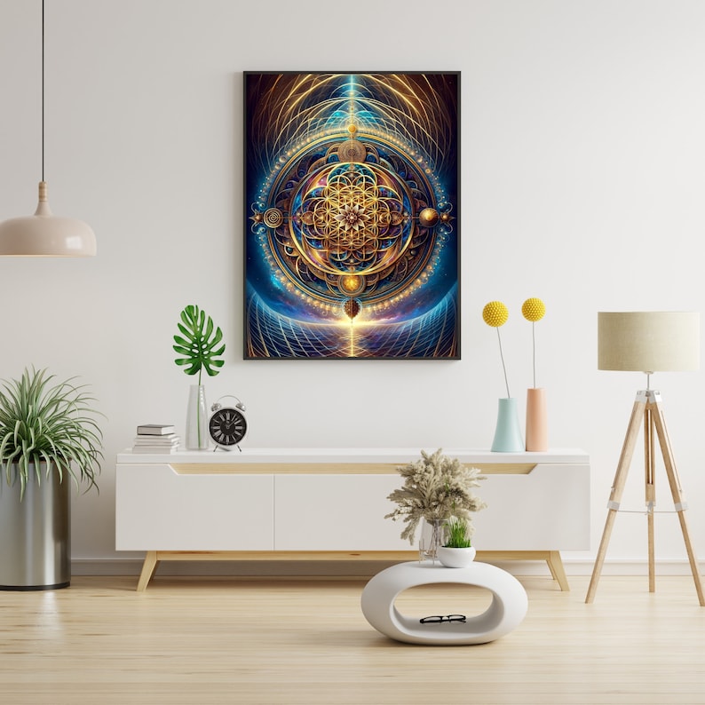 Sacred Geometry Spiritual Art - Cosmic Mandala, Energy Fields, Fractal ...