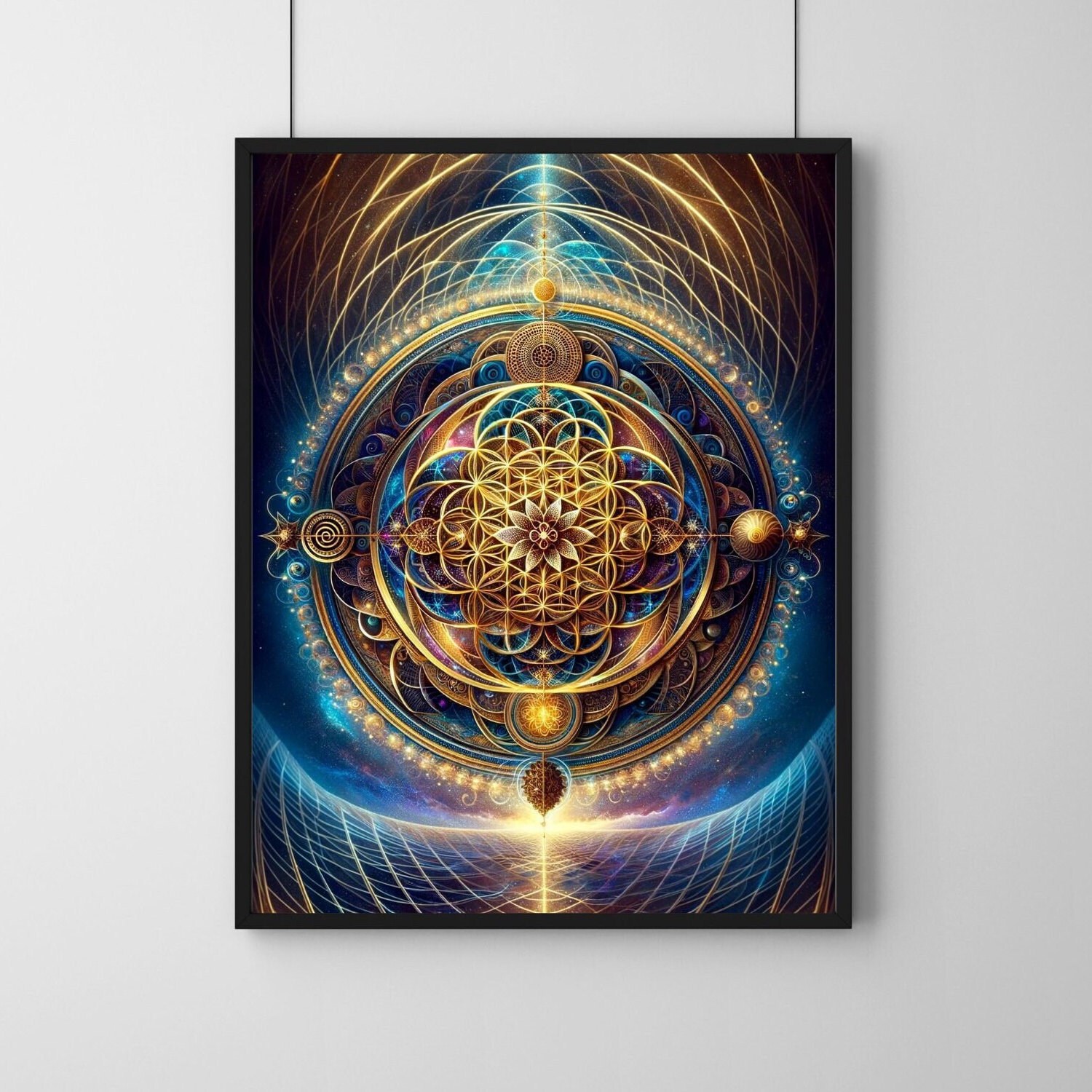 Sacred Geometry Spiritual Art - Cosmic Mandala, Energy Fields, Fractal ...
