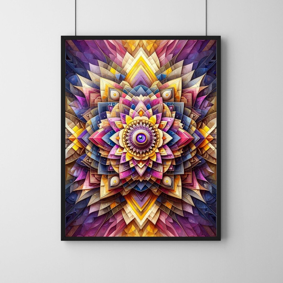 Sacred Geometry Mandala - Spiritual Energy Art for Meditation and ...