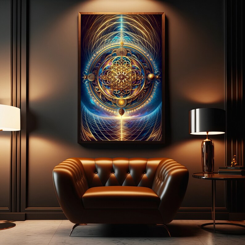 Sacred Geometry Spiritual Art - Cosmic Mandala, Energy Fields, Fractal ...