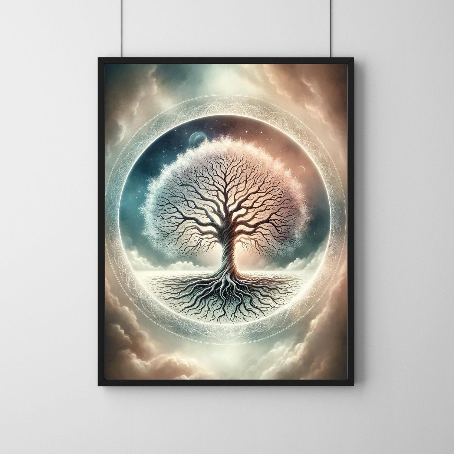 Yin Yang Tree of Life Digital Artwork - Harmony Balance, Spiritual Tree ...