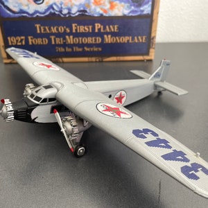 1999 Wings of Texaco 1927 Ford Tri-motored Monoplane Die Cast Grey ...