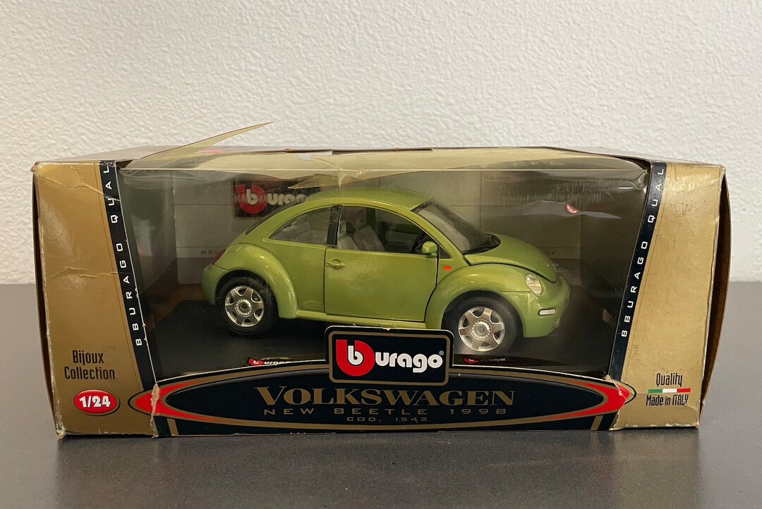 1998 Volkswagen Beetle Lime Green Bijoux Burago Collection Die Cast ...