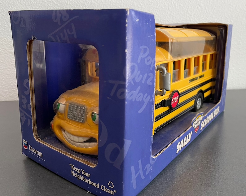 2001 the Chevron Cars | Sally School Bus | Techron | Collectible ...