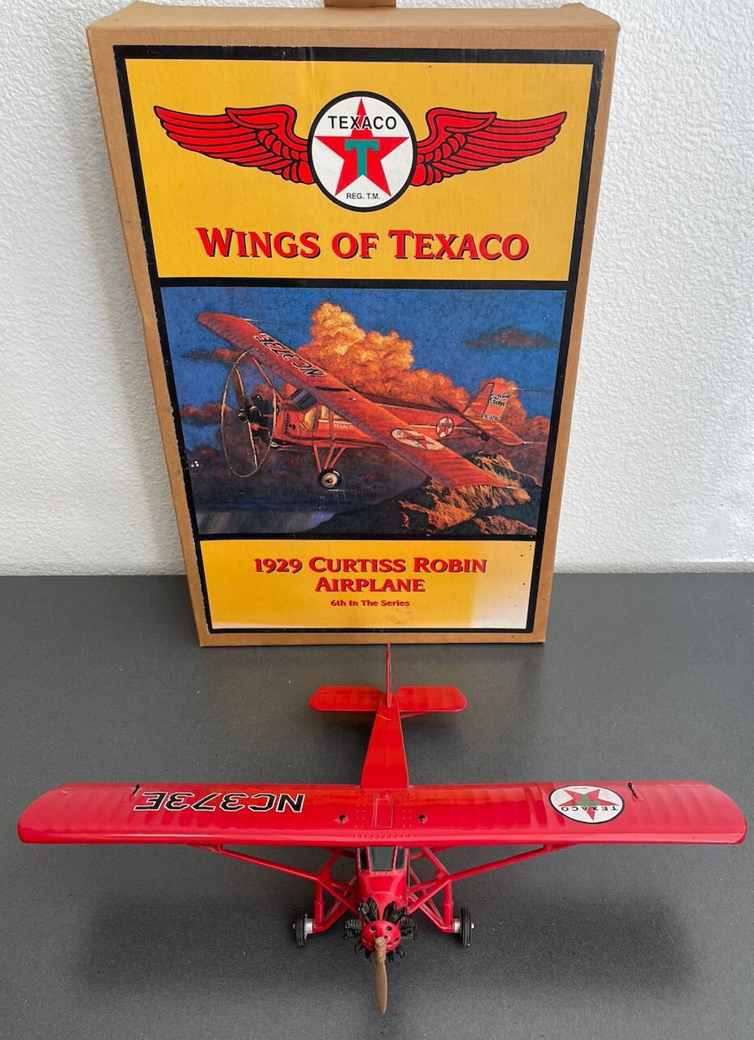 1998 Wings of Texaco | 1929 Curtiss Robin Airplane | Die Cast | Red ...