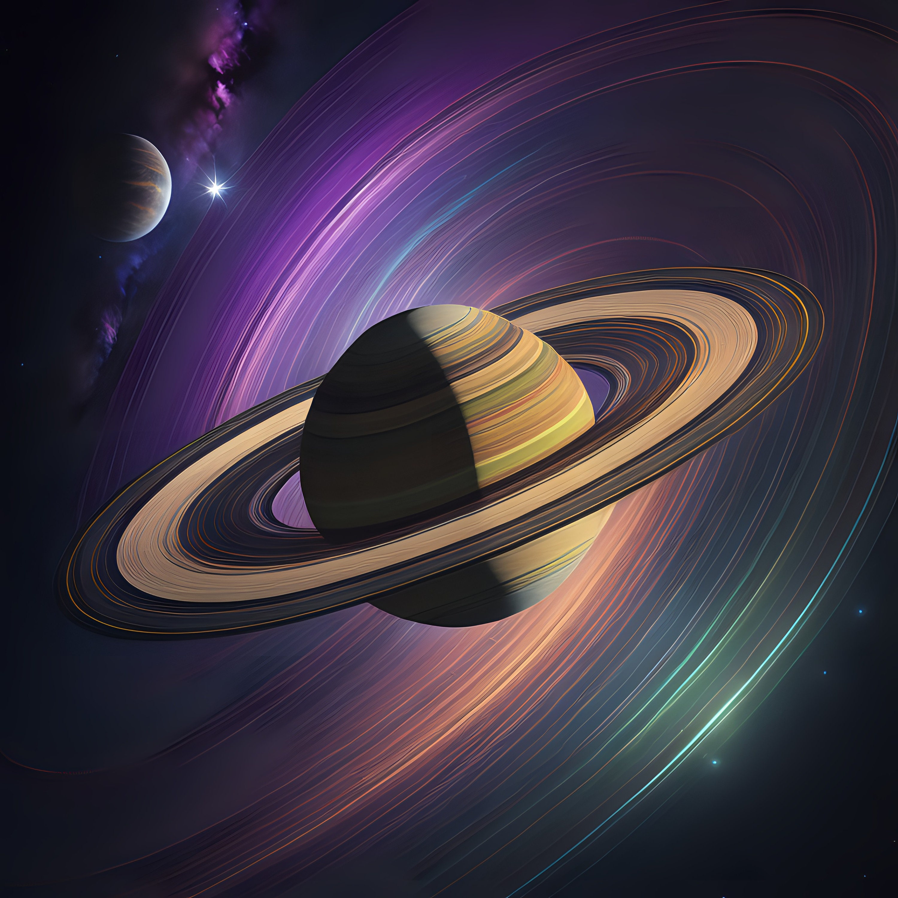 Colorful Saturn - Etsy