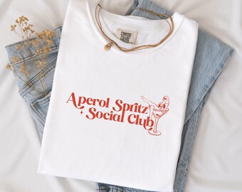 Aperol Spritz Shirt, Spritz Social Club T-shirt, Cocktail Tshirt Women ...