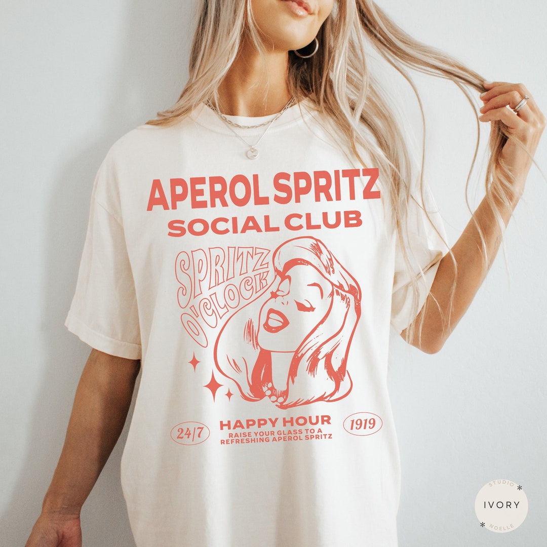 Aperol Spritz Shirt, Spritz Social Club T-shirt, Cocktail Tshirt for ...