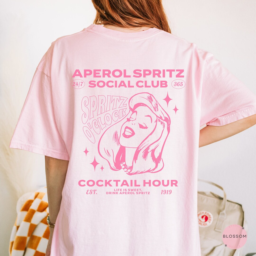 Aperol Spritz Shirt, Spritz Social Club T-shirt, Cocktail Tshirt for ...