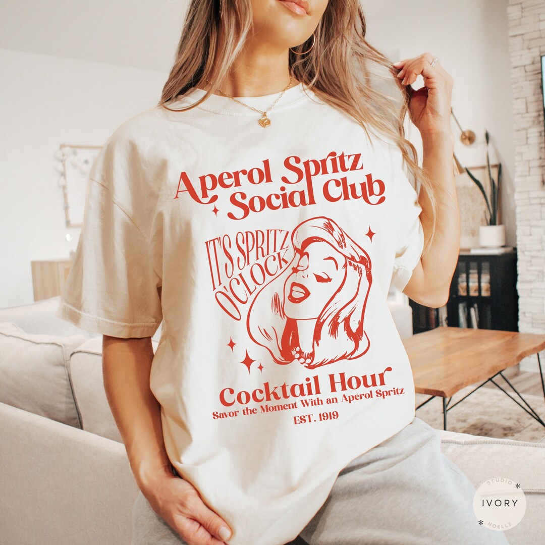 Aperol Spritz Shirt, Spritz Social Club T-shirt, Cocktail Tshirt Women ...