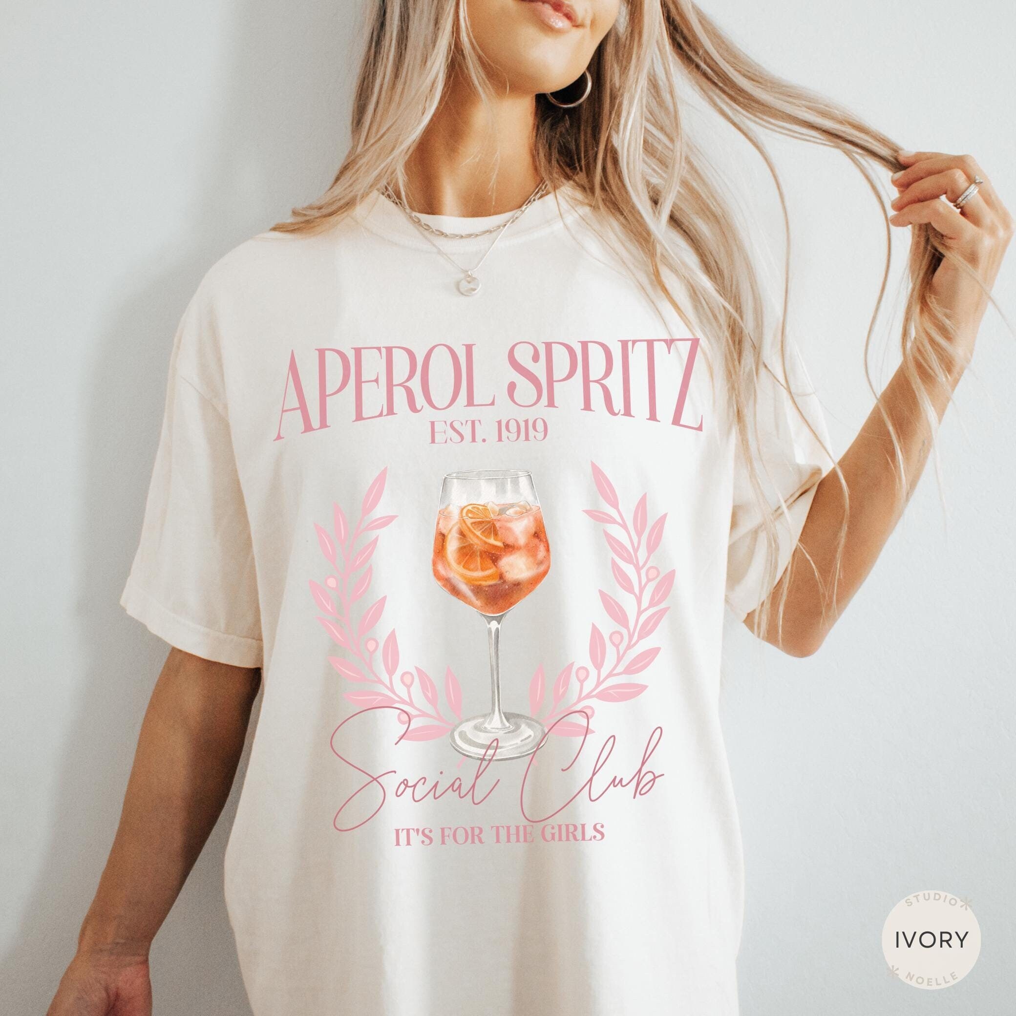 Aperol Spritz Shirt, Spritz Social Club Tshirt, Coquette Cocktail Tee ...