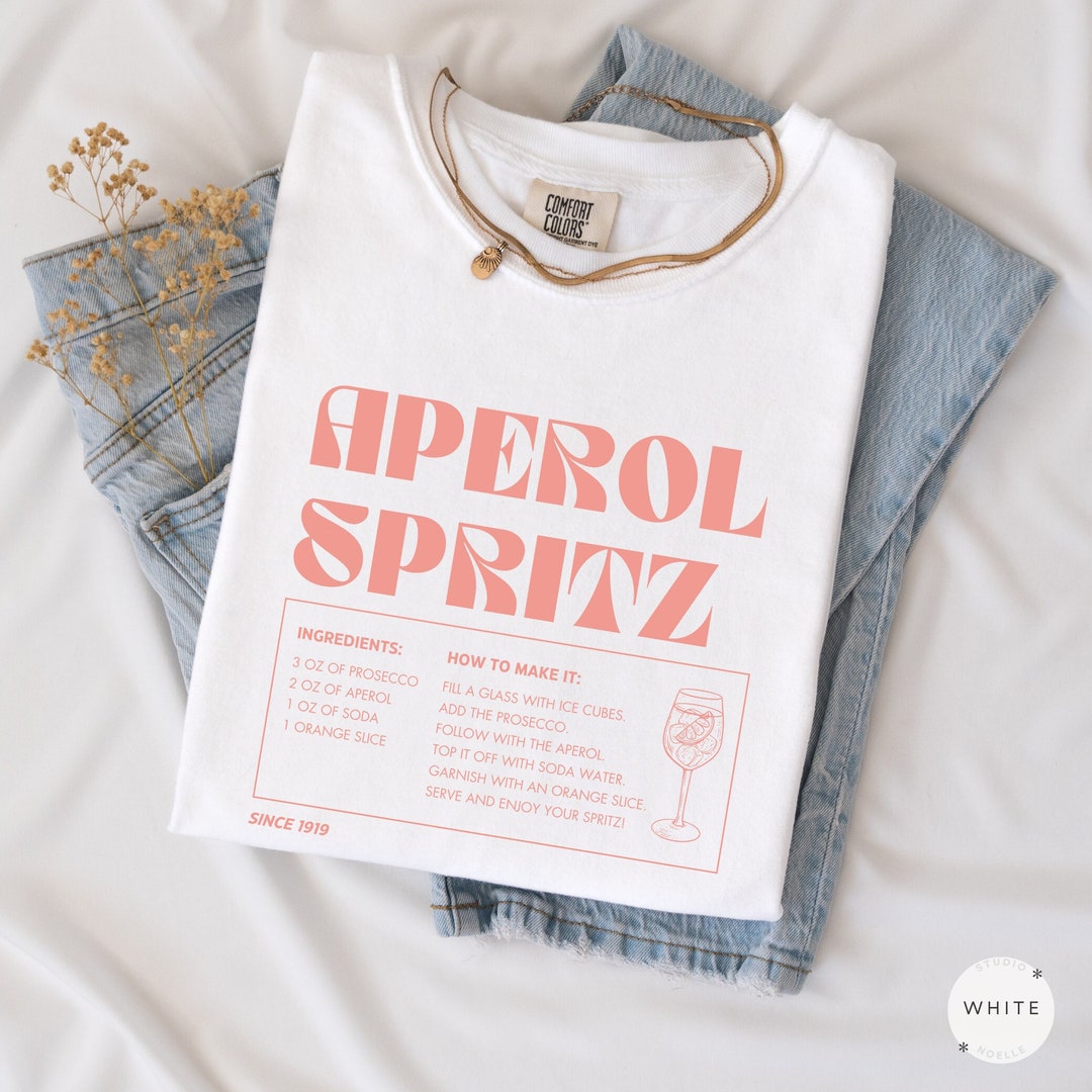 Aperol Spritz Shirt, Retro Cocktail T-shirt, Cute Aperol Spritz Tshirt ...