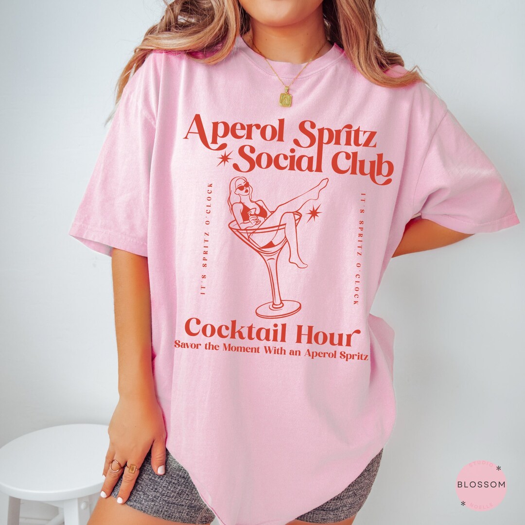 Aperol Spritz Shirt, Spritz Social Club T-shirt, Cocktail Tshirt Women ...