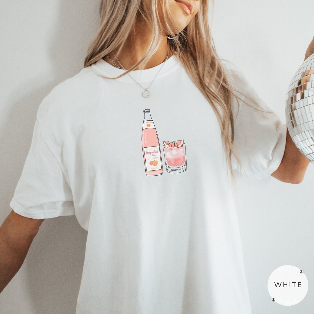 Cute Cocktail Shirt, Paloma Cocktail Tshirt, Grapefruit Cocktail Tee ...