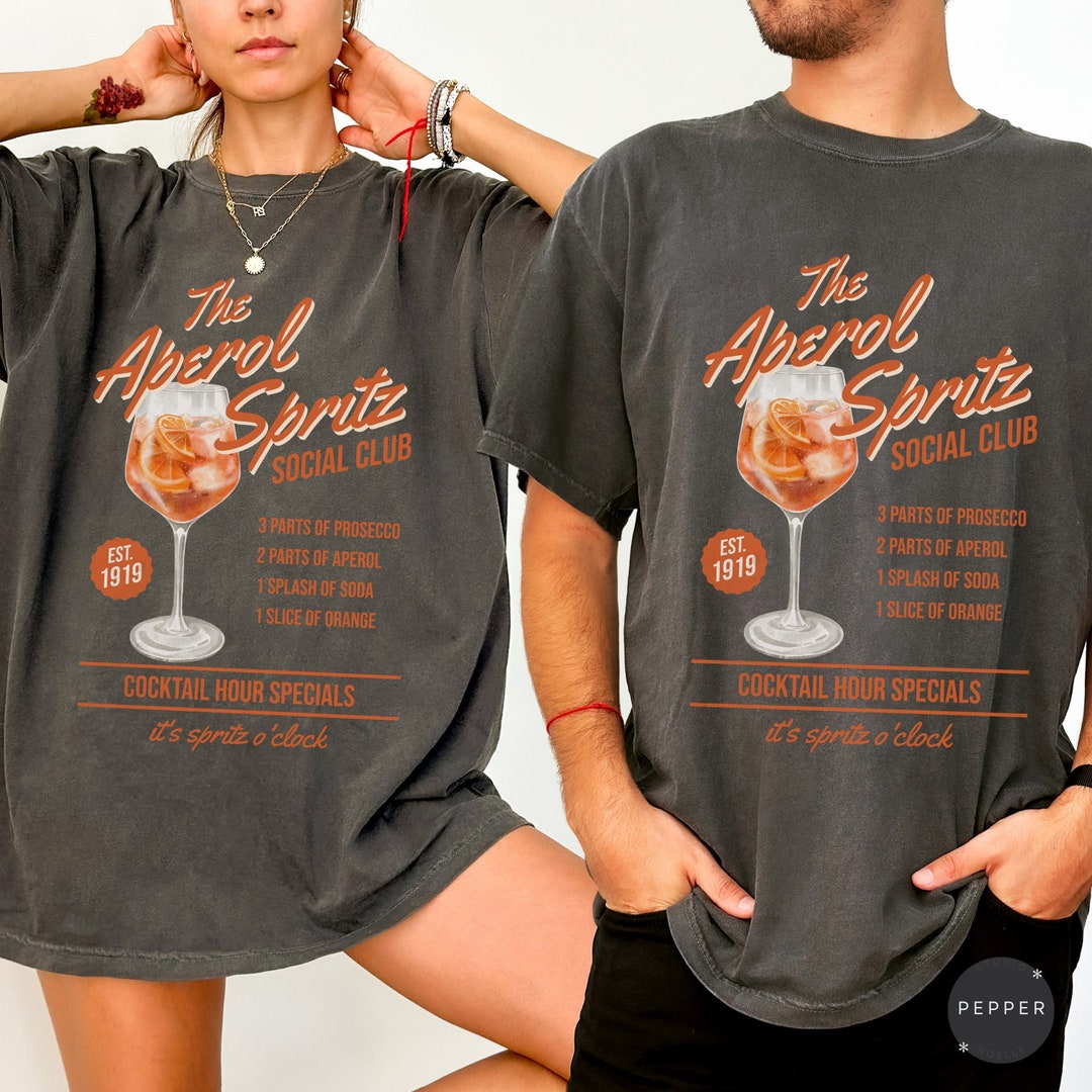 Aperol Spritz Shirt, Spritz Social Club T-shirt, Cocktail Tshirt Women ...