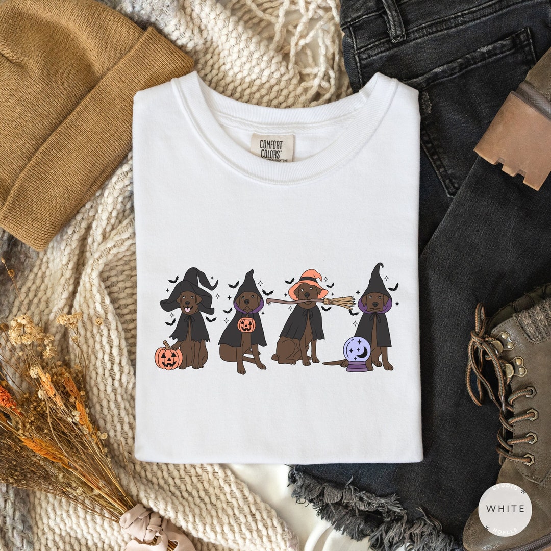 Chocolate Lab Halloween Shirt, Labrador Retriever Ghost Dog T-shirt ...