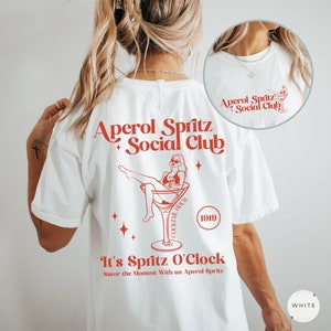 Aperol Spritz Shirt, Spritz Social Club T-shirt, Cocktail Tshirt Women ...