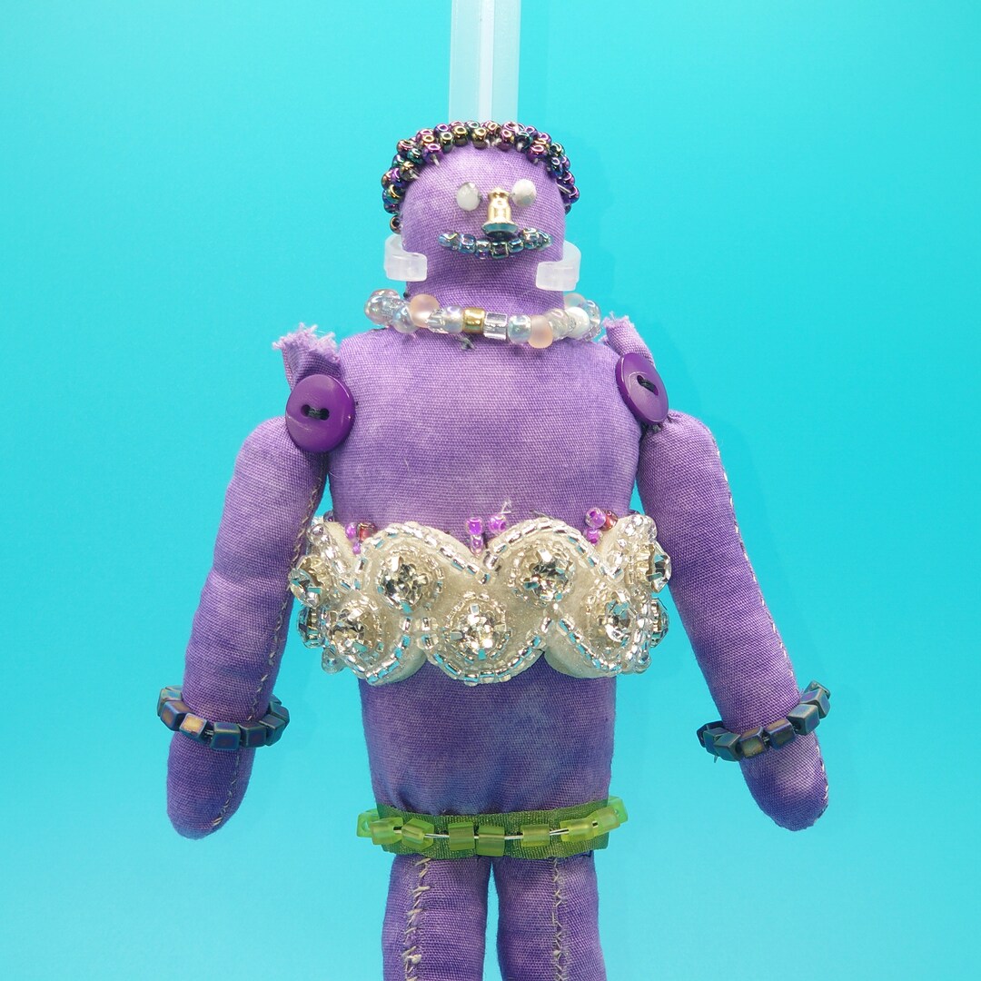 Hand Sewn Beaded Talisman Doll OOAK - Etsy