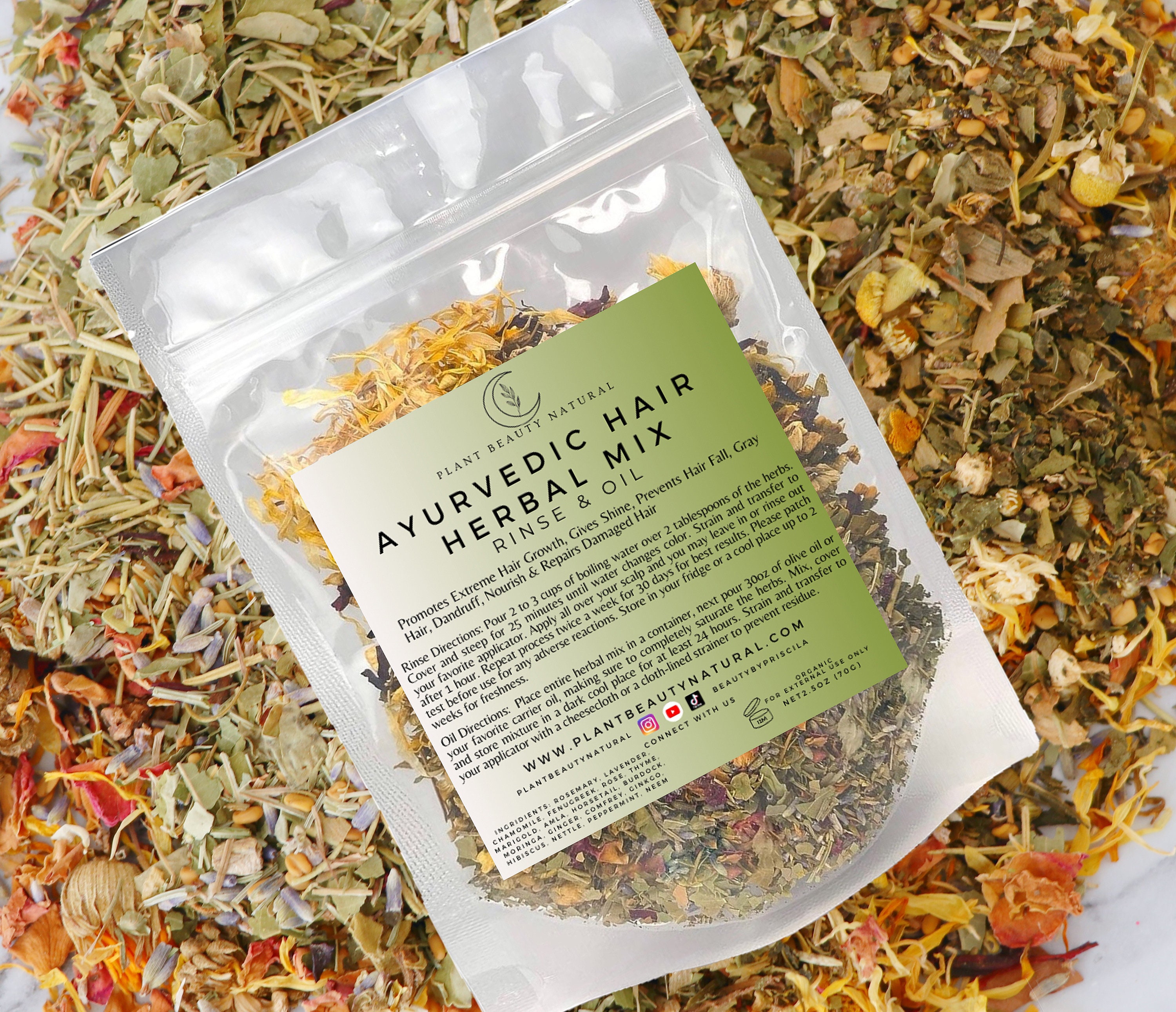 Ayurvedic Hair Herbal Mix - Etsy