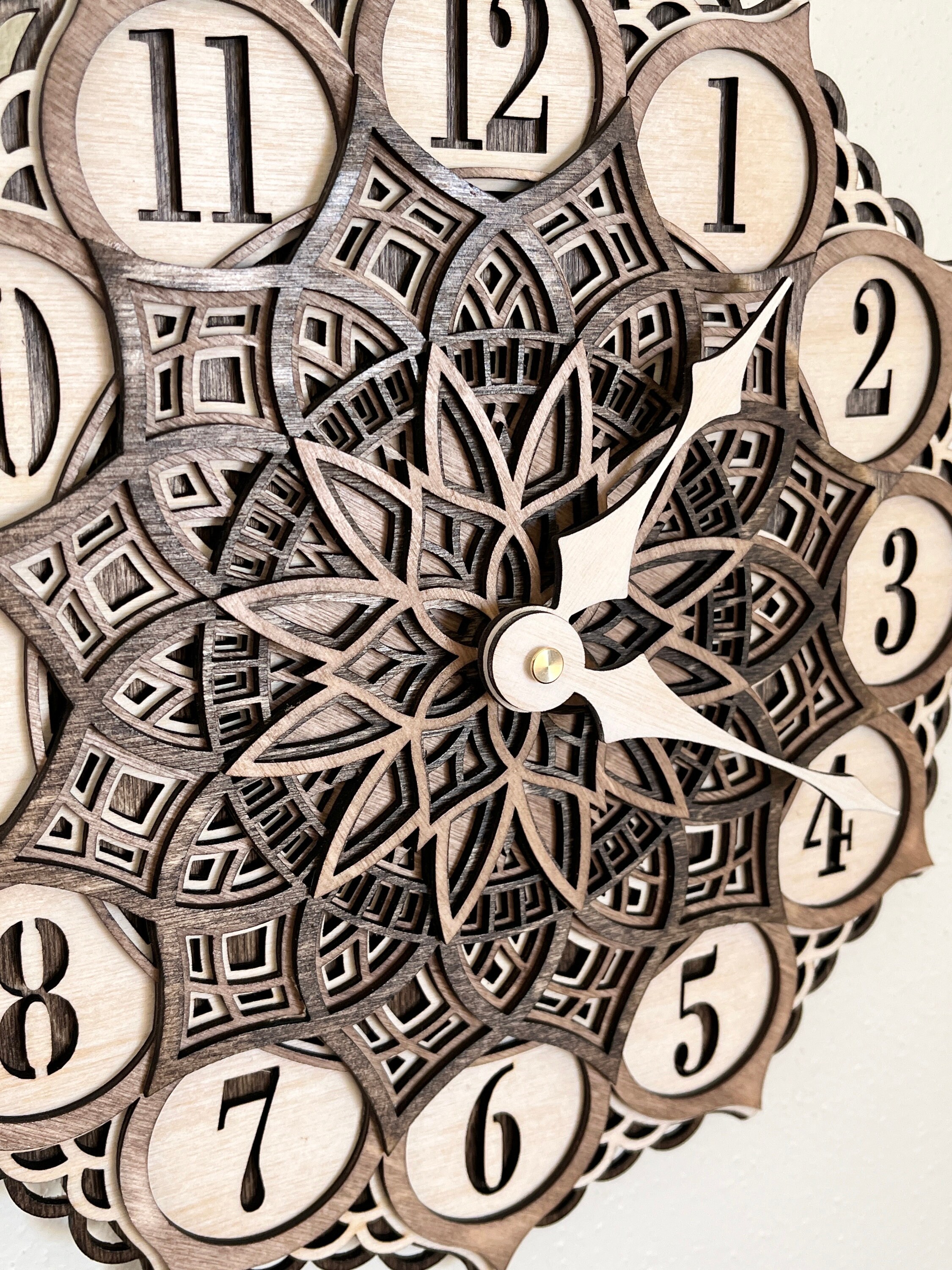 Multi-layered Wooden Wall Clock, Farmhouse Country Wall Hanging Gift ...