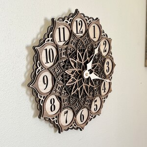 Multi-layered Wooden Wall Clock, Farmhouse Country Wall Hanging Gift ...
