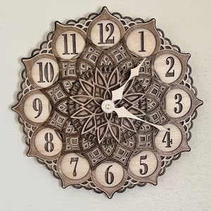 Multi-layered Wooden Wall Clock, Farmhouse Country Wall Hanging Gift ...