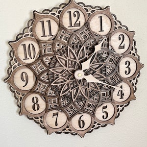 Multi-layered Wooden Wall Clock, Farmhouse Country Wall Hanging Gift ...