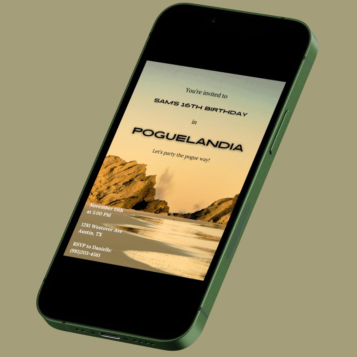 Outer Banks Birthday Invitation: Poguelandia Canva Template (digital ...