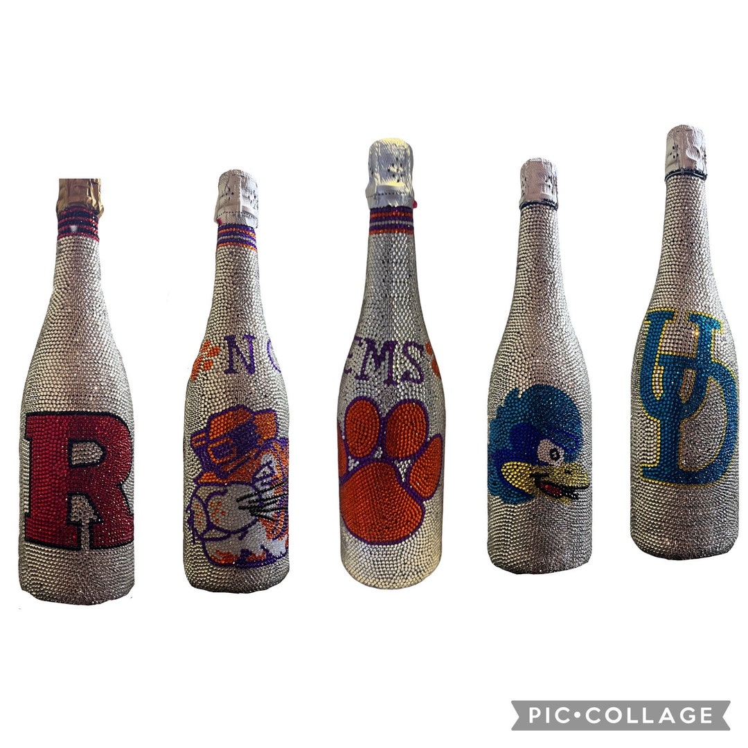 Custom and Fully Blinged College Graduation Celebration Bottle - Etsy