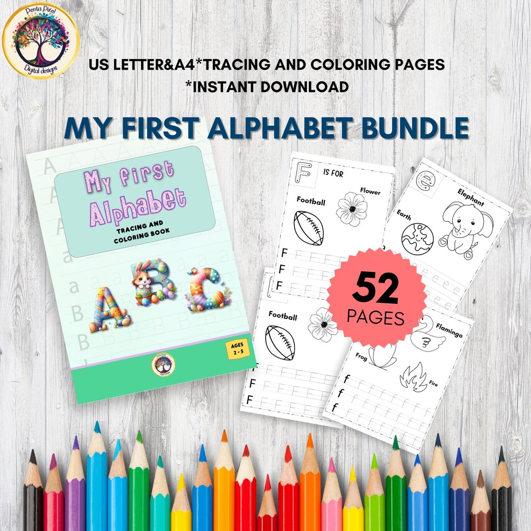 ABC Mastery: Fun Alphabet Tracing & Coloring Book for Kids Ages 3-5 ...