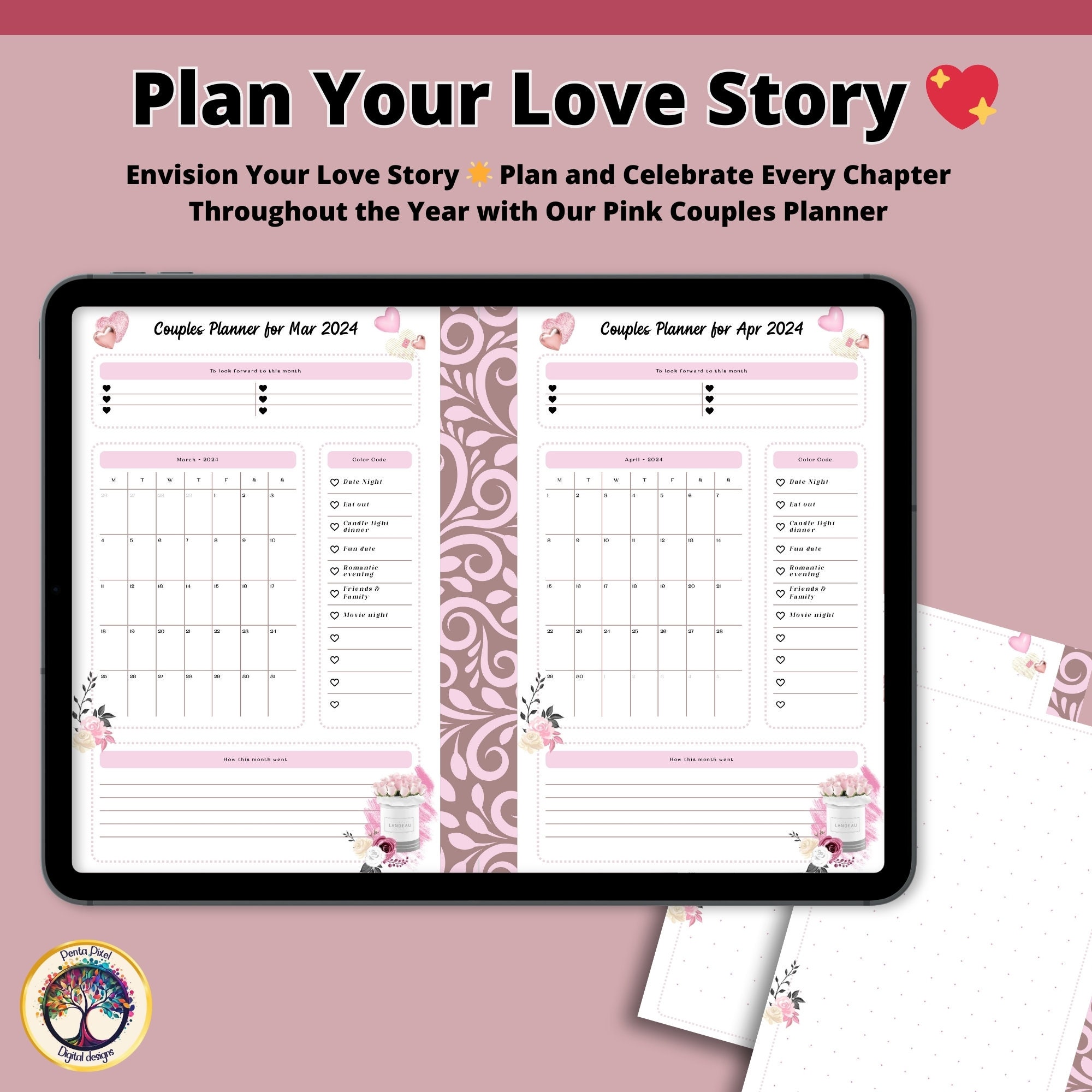Simple Couples Planner Celebrate Love & Life Together Stay Connected ...