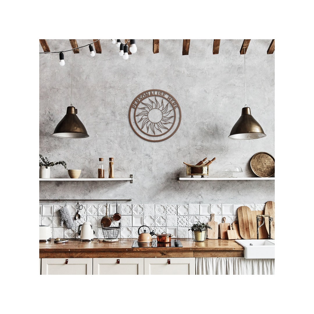 Personalized Sunburst Metal Sign Customised Sunburst Wall Decor ...