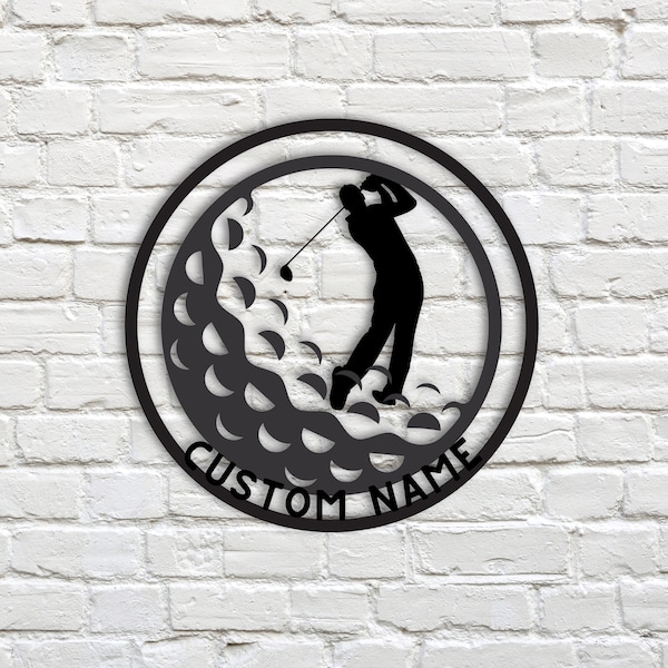 Metal Silhouette Golfer - Etsy