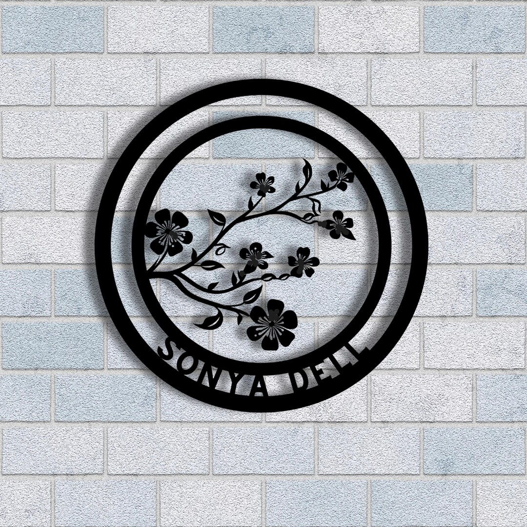 Personalized Cherry Blossom Metal Wall Art, Custom Sakura Tree Decor ...