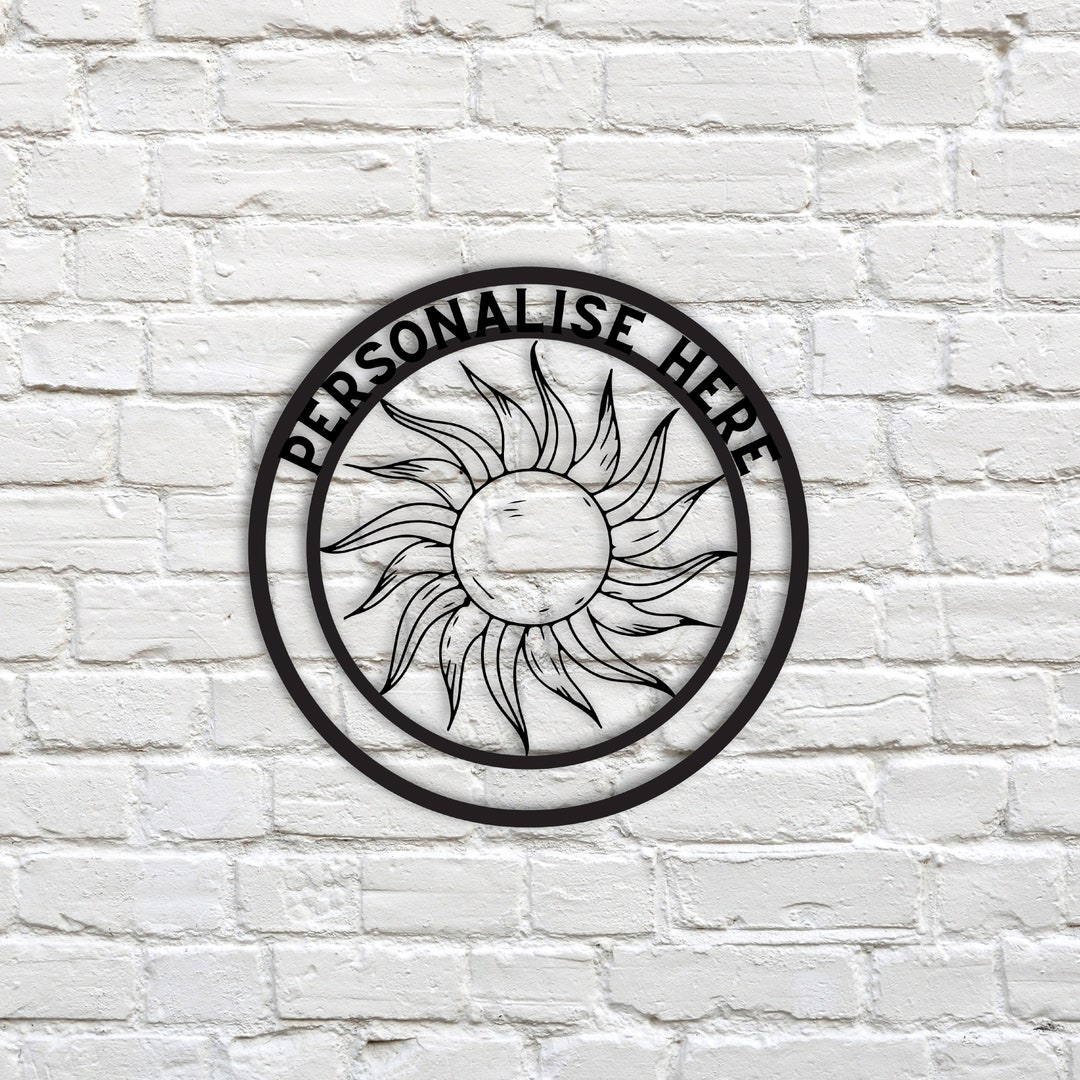 Personalized Sunburst Metal Sign, Custom Sunburst Wall Decor,sunburst ...